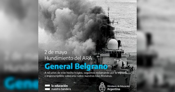 Ministerio argentino publicó una imagen de un buque británico en ...